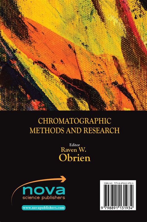 Chromatographic Methods And Research Nova Science Publishers