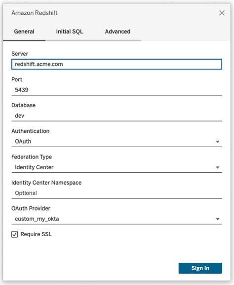Set Up Amazon Redshift Iam Identity Center Oauth Tableau