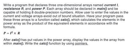 solved write a program that declares three one dimensional