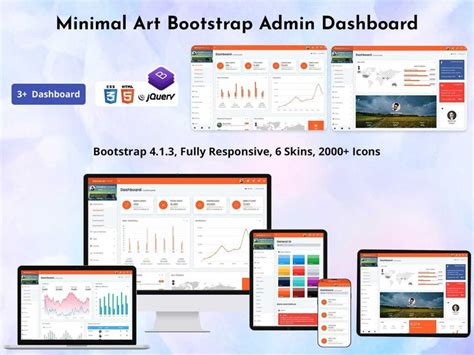 Minimal Art Responsive Bootstrap 4 Admin Dashboard And Webapp Templates