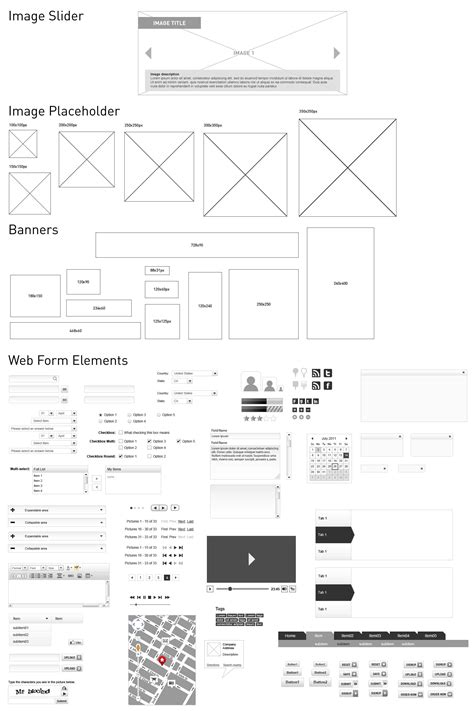 Web Design Wireframe Kit Dessky