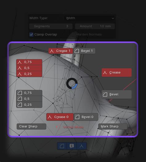 Designer Tools Edge Crease Bevel Weight Pie Menu Blender Market