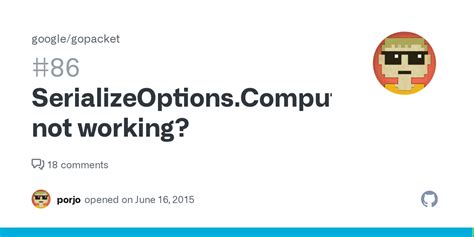 SerializeOptions ComputeChecksums Not Working Issue Google Gopacket GitHub