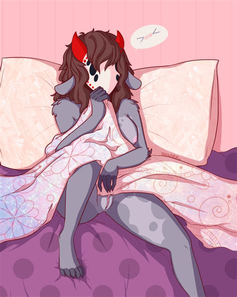 Rule 34 Anthro Bagmoth Bed Bedroom Blush Breasts Digital Media Artwork Female Fur Hair