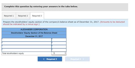 Solved Alexander Corporation Reports The Following