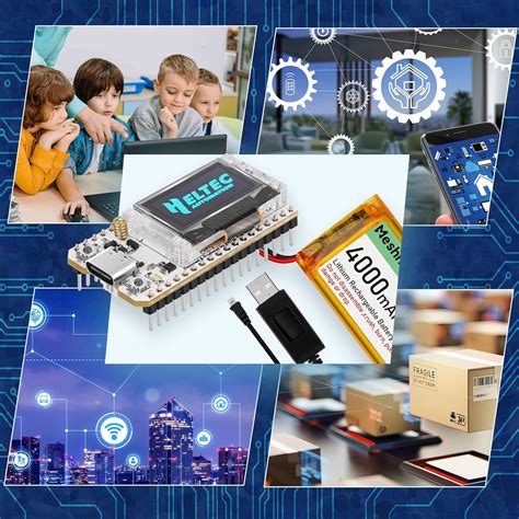 Esp32 Lora V3 Board 4000mah Battery And 915mhz Antenna For Iot Meshnology