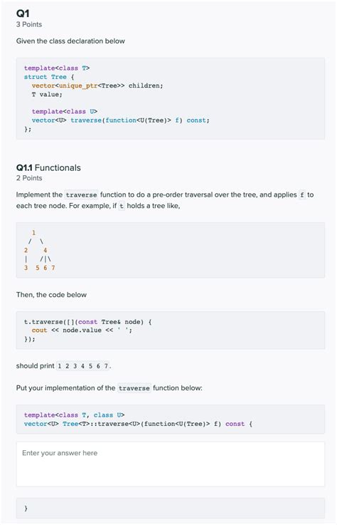 Solved Q Points Given The Class Declaration Below Chegg