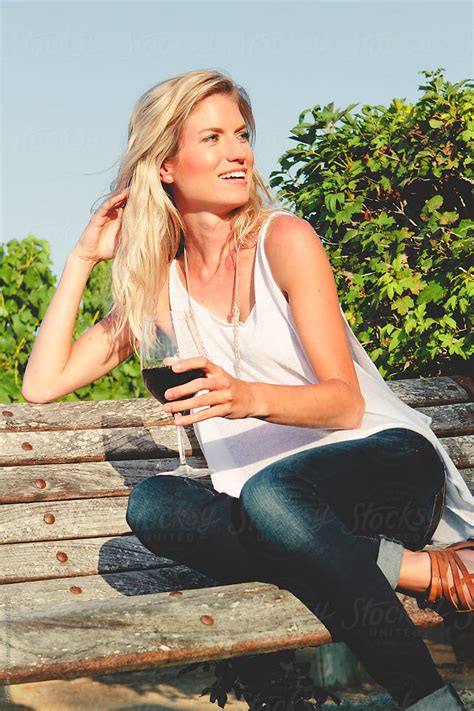 Woman In Vineyard By Stocksy Contributor Jayme Burrows Stocksy