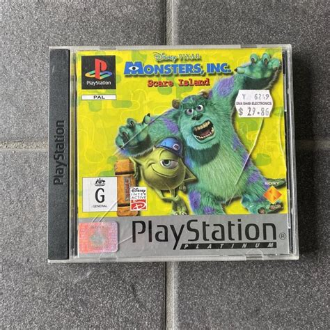 Monsters Inc Scare Island Ps1 Game Platinum Pal Complete Disney Pixar