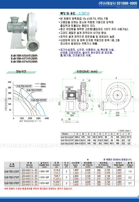 이노텍방폭터보송풍기exb Tbs S3245t 방폭터보팬 시대상사 부평시대상사주시대상사