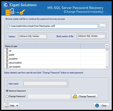 Best SQL Password Recovery To Remove Change Password Of SQL Server