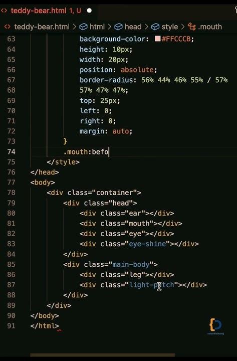 Creating A Teddy Bear Using Html Html And Css Css Tricks