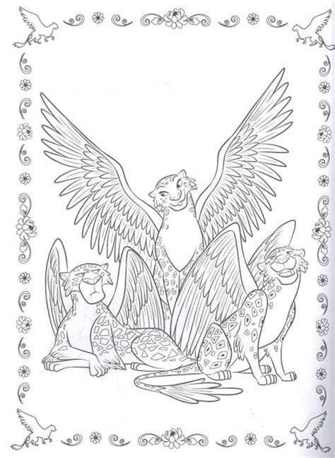 Coloriage Trois Jaguars Volants Les Amis D Elena D Avalor