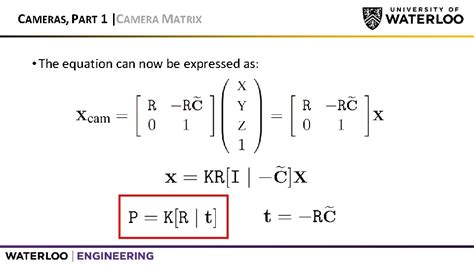 modelling camera residual terms using reprojection error and