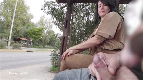 Stranger Pulled Out His Fuckpole At The Bus Stop Free Pornography Hotntubes Com