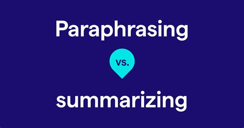 Diifference Between Paraphrasing And Summarizing 9th 12th Grade Quiz Quizizz
