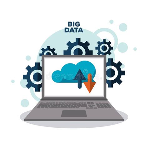 Big Data Technology Stock Vector Illustration Of Science 110390697