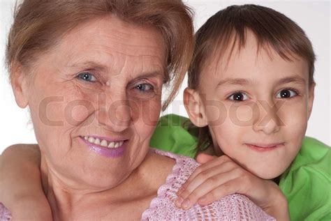 Smukke Bedstemor Og Barnebarn Stock Foto Colourbox
