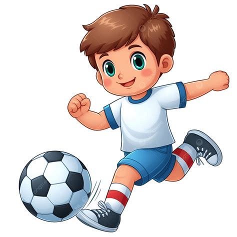 Cartoon Boy Kicking A Soccer Ball Ball Clipart Soccer Clipart