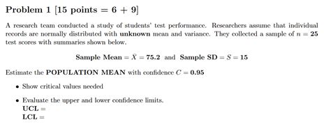 solved problem 1[15 points 6 9] a research team conducted a