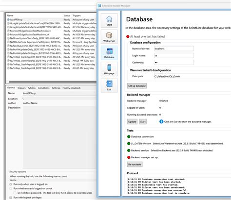 Backendmanager Richtet Sich Nicht Ein · Issue 303 · Selectline