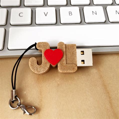 Usb Flash Drive With Initials For Couples Layerica