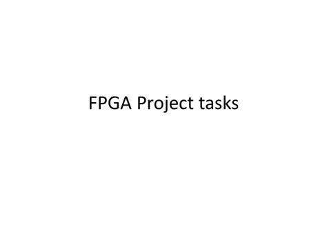 FPGA CRASH Project Tasks VLSI Guru