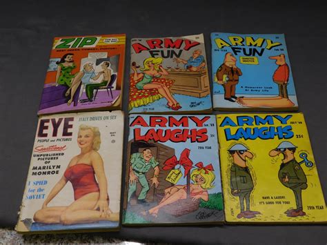 Lot Of 6 Adult Digest Comics 18 Nsfw 1960s Army Laughs