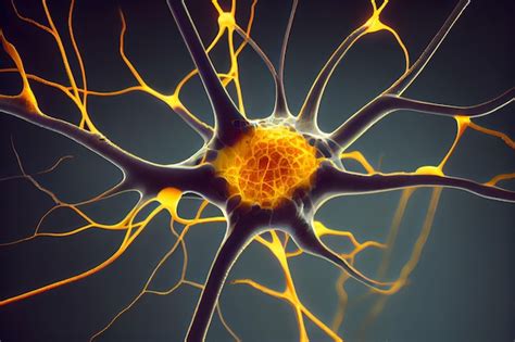 Premium Ai Image Conceptual Illustration Of Neuron Cells With Glowing