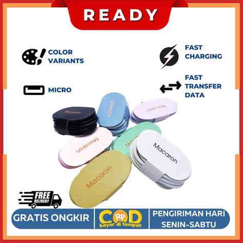 Jual Kabel Macaron Type Mirco Cable Data Makaron Fast Tipe Fast Charger Shopee Indonesia