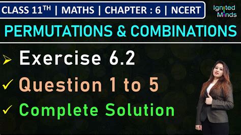 class 11th maths exercise 6 2 q1 to q5 chapter 6 permutations