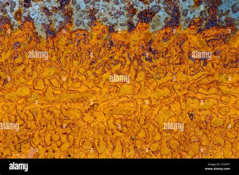 Rust Pattern On Sheet Steel Stock Photo Alamy