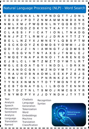 Natural Language Processing Nlp Word Search Teaching Resources
