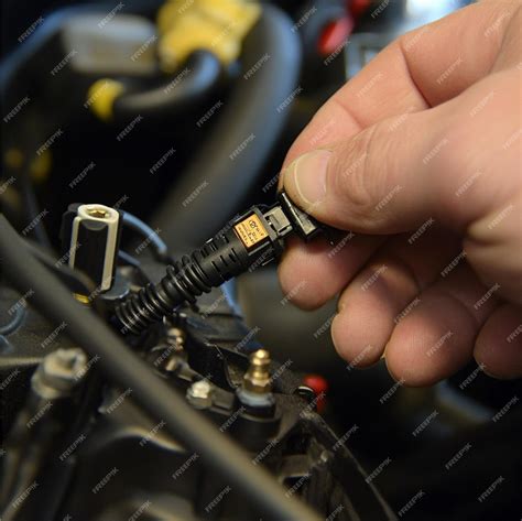 Replacing An Engine Coolant Temperature Sensor With Wiring And Connectors Visible Premium Ai