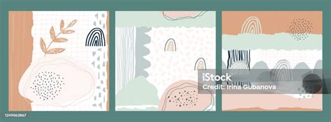 손으로 그린 다양한 모양과 낙서 개체와 컬렉션 추상적 인 매끄러운 패턴 직물 디자인 직물 벽지 종이 포장을위한 파스텔 색상의 현대적인 그림 벡터 파스텔에 대한 스톡 벡터