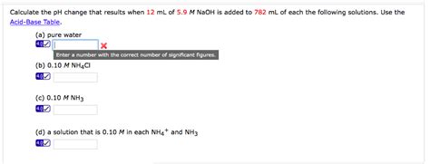 Solved Calculate The PH Change That Results When ML Of Chegg