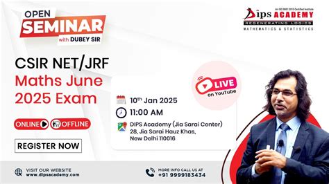 Open Seminar Strategy For Csir Netjrf June 2025 By Dubey Sir Dips