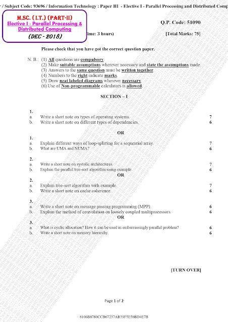 University Of Mumbai Msc It Part Ii Paper Iii Elective I