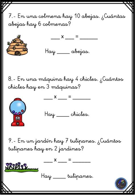 Problemas De Multiplicaciones Para Tercer Grado Problemas