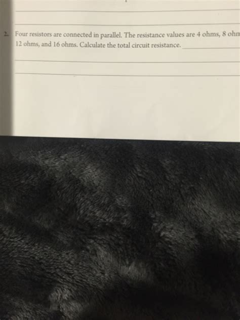 Solved Four Resistors Are Connected In Parallel The Chegg