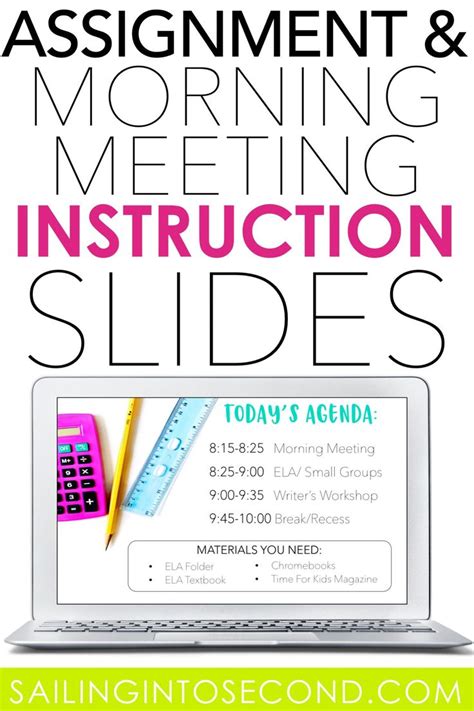Classroom Slides Morning Meeting Assignment Instruction Slides Professional Development