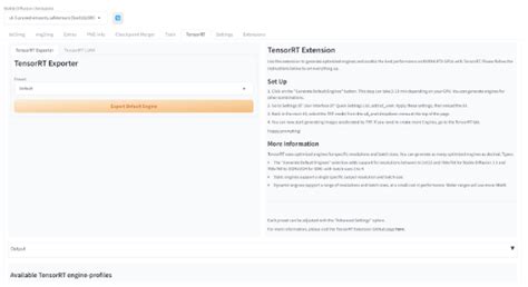 TensorRT Extension For Stable Diffusion Web UI NVIDIA