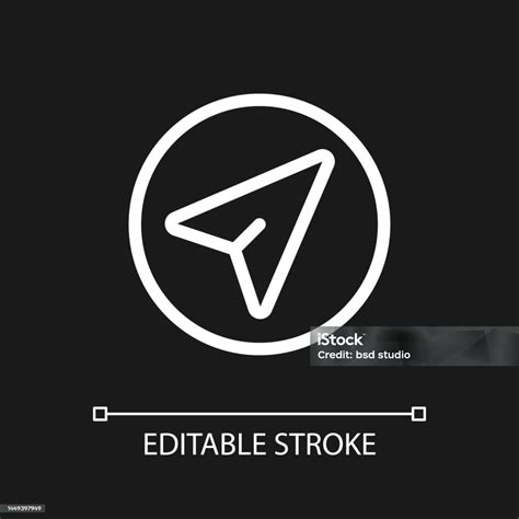 탐색 포인터 픽셀 완벽한 흰색 선형 Ui 아이콘 어두운 테마 나침반에 대한 스톡 벡터 아트 및 기타 이미지 나침반 편집 가능한 스트로크 감시 Istock