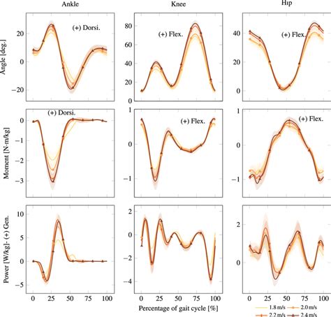 Inter Participant Average Running Kinematics And Kinetics At All Inter Participant Average Running Kinematics And Kinetics At All