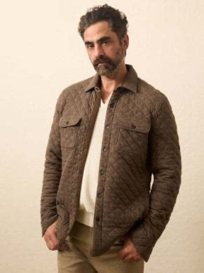 Faherty Mens Epic Quilted Fleece Cpo Himandherboutique