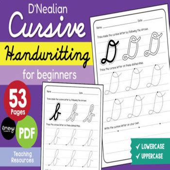 Dnealian Cursive For Beginners By Leini Teacher Tpt