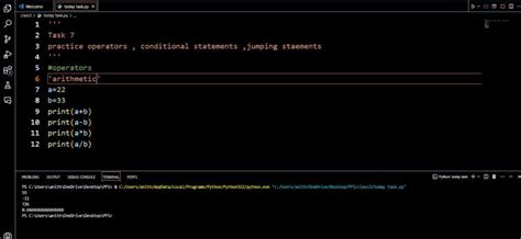Anitha Pusalapati On Linkedin Task 7 Done Practice Operators Conditional Statements Jumping
