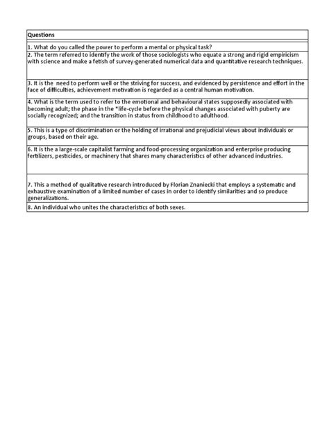questions and answers pdf