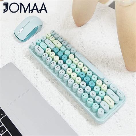 Joa And Mofii Mixed Colors Mini 2 4g Wireless Keyboard Set With Round