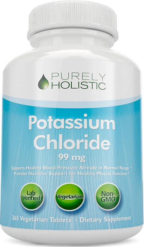 Potassium Chloride 365 Tablets 1 Year Supply Potassium